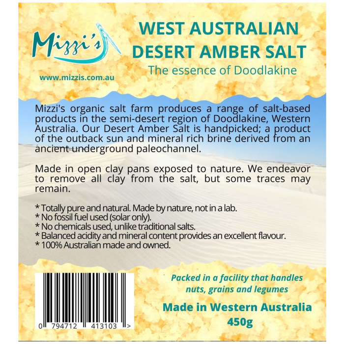 West Australian Amber Desert Salt - 450g - Mizzi's