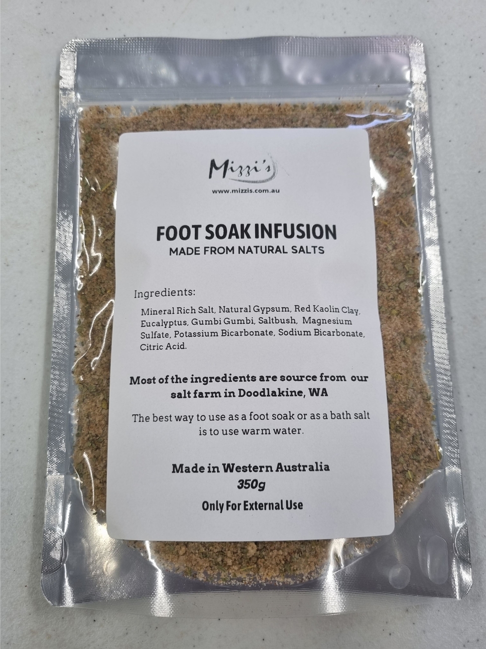 Mizzi's Foot Soak Infusion - 350g - Local products in Western Australia